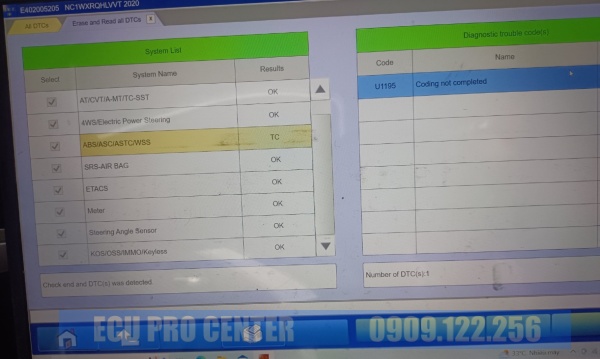 Quy trình coding khi thay thế hộp ecu